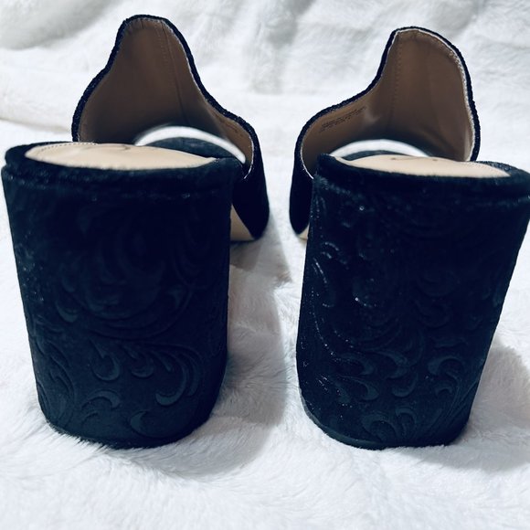 Shelly's London | Shoes | Shellys London Dalia Black Velvet Embossed ...